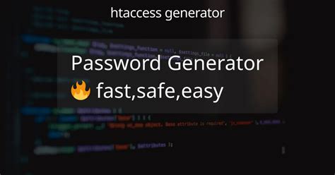 Htpasswd Generator