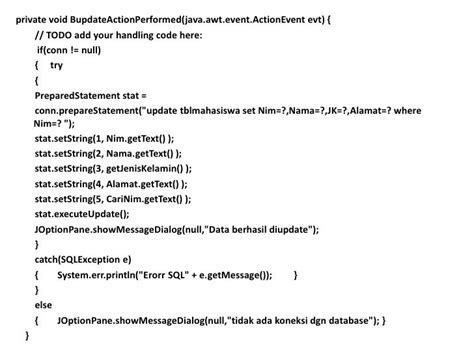 Koneksi Database Mysql Dengan Netbean