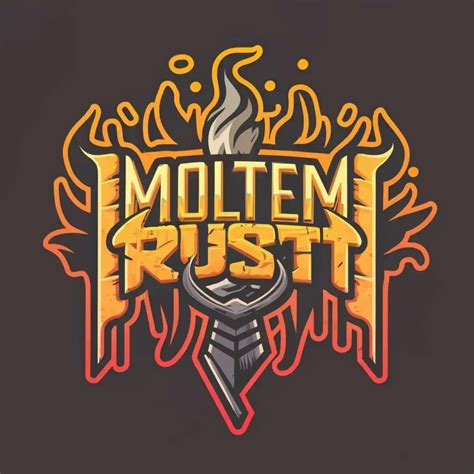 Logo Design For Rust Bold Text With Rust Symbol On Clear Background