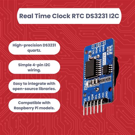 Real Time Clock Rtc Ds3231 I2c Real Time Clock Compatible With Arduino And Raspberry Pi