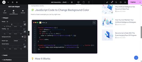 How To Display Code Snippet In Wordpress Using Essential Addons