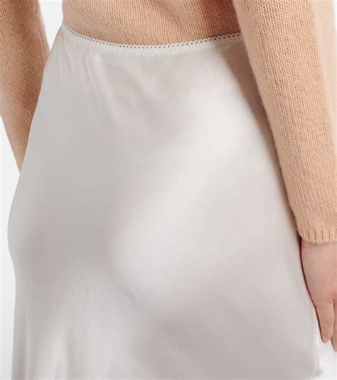 Elowette Lace Trimmed Silk Longuette In White Doen Mytheresa
