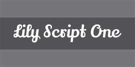 Lily Script One Font Zillion