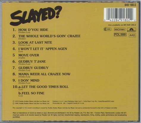 Slade Slayed Uk Cd Album Cdlp 802576