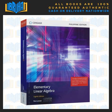 elementary linear algebra eight edition ron larson lazada ph