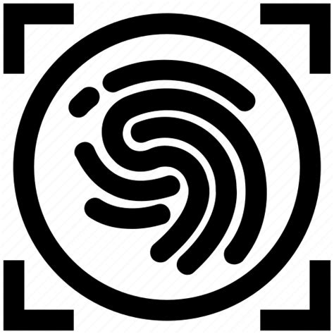 Biometric Data Detect Fingerprint Recognition Scan Icon Download