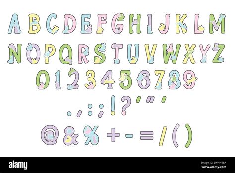 Easter Bunny Font A Whimsical Alphabet Stock Vector Image And Art Alamy