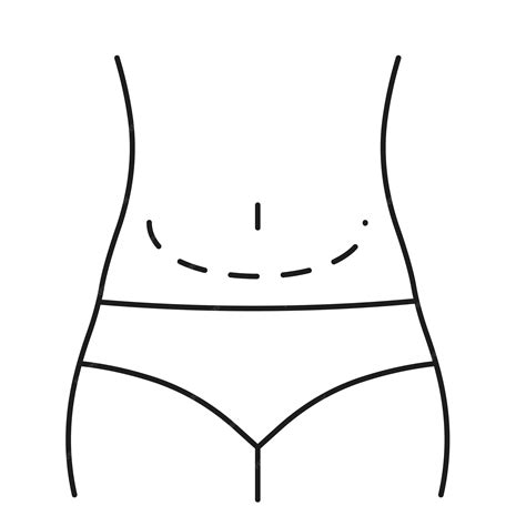 Figura Femenina Contorno De Una Niña Cuerpo Esbelto Estilizado Arte
