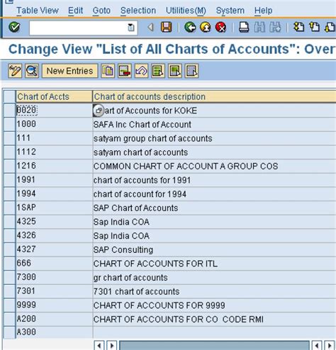 Knowledge Tree Create Chart Of Accounts In SAP