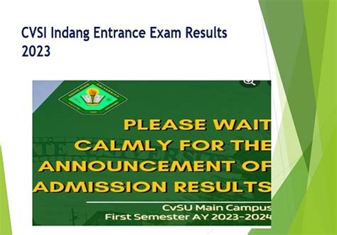 Out Cvsu Indang Entrance Exam 2023 2024 Result