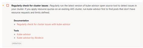 aks checklist still points to kube advisor deprecated tool · issue