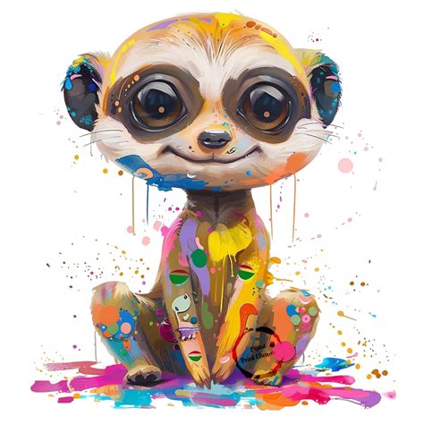 Playful Meerkat Clipart Bundle 24 Cartoon Meerkat Illustrations For
