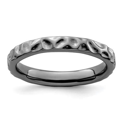 Pink Gold Plated Sterling Silver Stackable 225mm Satin Ring Diamond