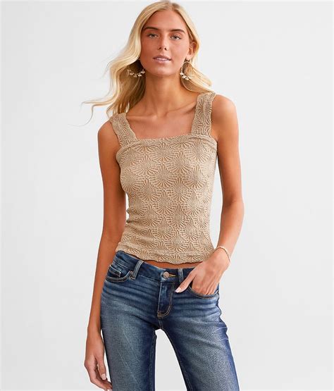 Bke Core Textured Tank Top Womens Tank Tops In Mocha Buckle