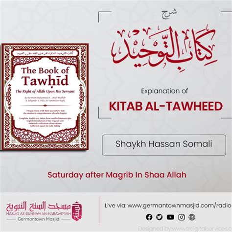 Stream Class 40 Explanation Of Kitab Al Tawheed By Shaykh Hassan Somali