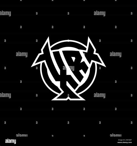 Xr Monogram Logo Letter With Triangle Shield And Circle Shape Style Design On Isolated