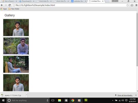 Jquery Thumbnails Are Not Properly Shown In Light Box Gallery Stack