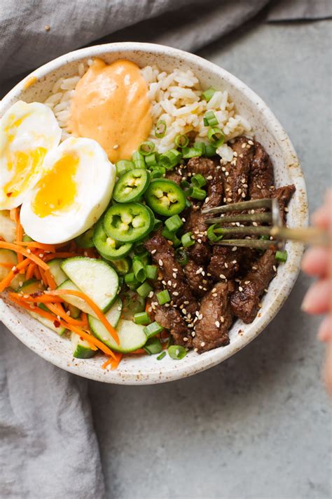 Korean Bbq Bowls With Garlic Scented Rice Recipe Little Spice Jar