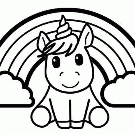 ️kawaii Cute Unicorn Coloring Pages Free Download
