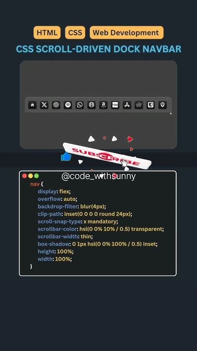 Navbar Html Coding Webdesign Css Youtube