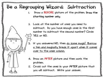 Subtracting One Digit With Regrouping By Building The Basics TPT