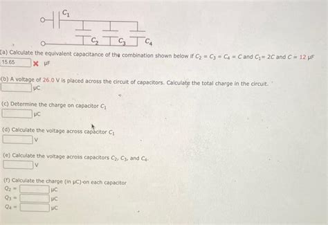 Solved A Calculate The Equivalent Capacitance Of The