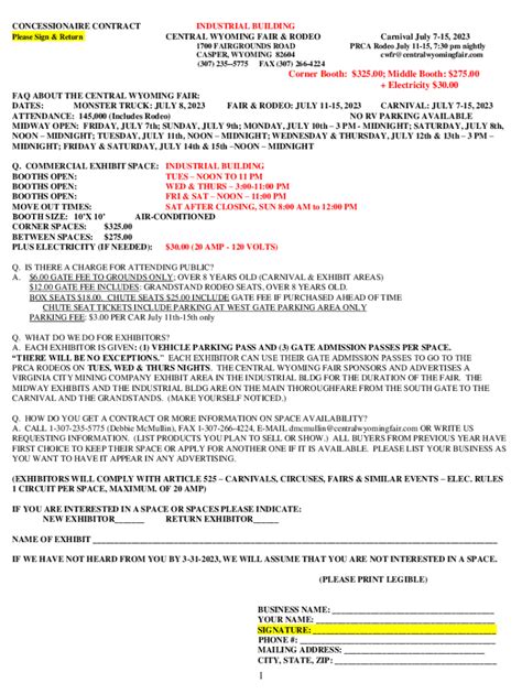 Fillable Online 111 Sample Concession Contract For The Beach Fax