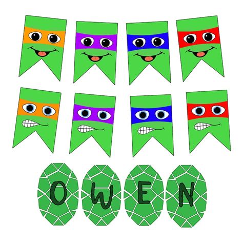 Printable Turtle Banner Etsy