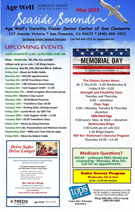 San Clemente Senior Center Come Join Us This Friday Facebook