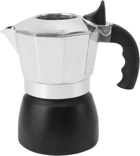 Amazon 150ml ダブルバルブモカポット、八角形アルミニウムコンロコーヒーメーカー 3 カップ用、より豊かな味のイタリアンコーヒー