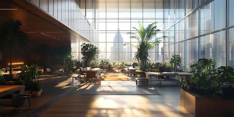 digitally rendered concept of an office display with smart interfaces