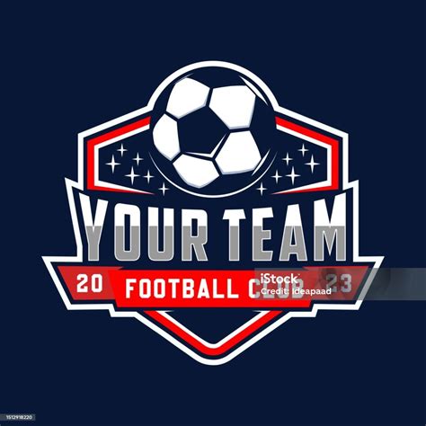 빈티지 배지 엠블럼 축구 축구 스포츠 팀 클럽 리그 로고 방패와 공 개념 아이콘 벡터 Championship에 대한 스톡 벡터