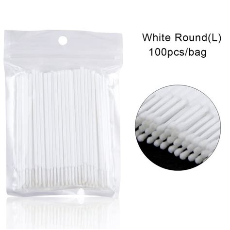 100pcsbag Eyelash Brushes Disposable Cotton Swab Micro Individual