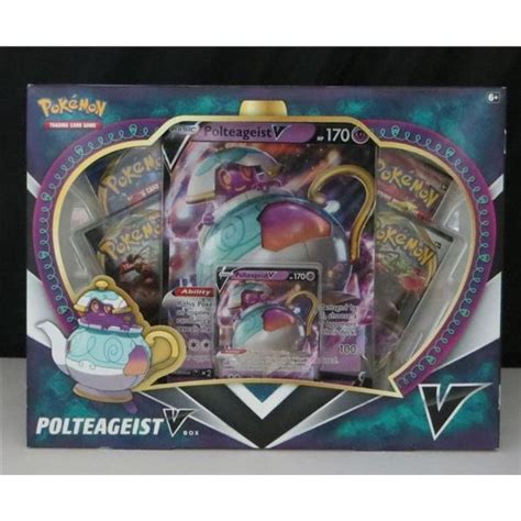 Pokemon Polteageist V Box 4 Booster Packs 1 Foil Card And 1 Large Card