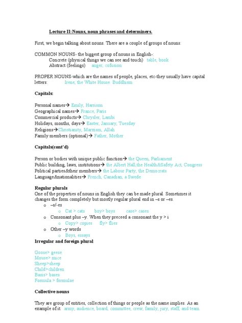 Pdf Nouns Noun Phrases And Determiners Dokumen Tips