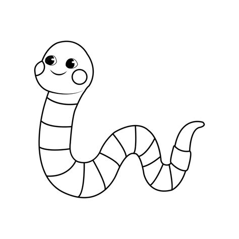 Happy Worm Coloring Page Download Print Or Color Online For Free