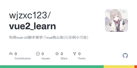 Github Wjzxc123vue2learn 利用vue Cli脚手架学习vue核心知识示例小项目