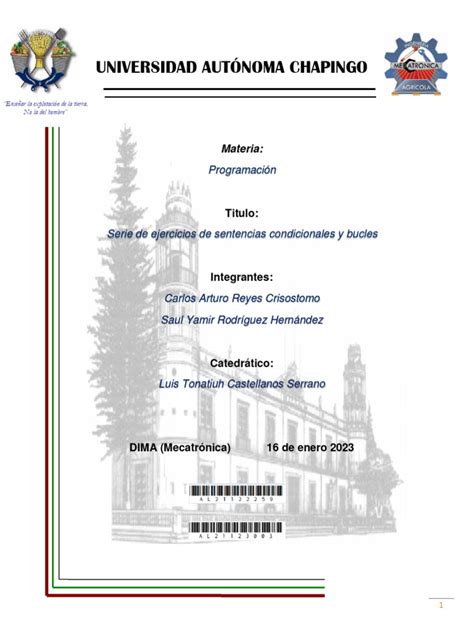 Serie De Ejercicios De Sentencias Condicionales Y Bucles Pdf