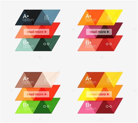 Workflow Infographic Vector Hd Images Vector Set Of Colorful Geometric