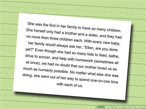 How To Write A Eulogy Speech With 3 Sample Eulogies Wikihow