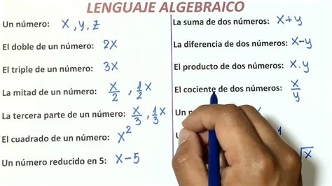Lenguaje Algebraico La Suma De Dos Numeros Bourque