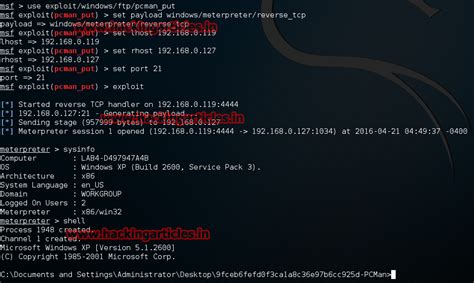 Exploit Windows Pc Using Pcman Ftp Server Buffer Overflow Put Command