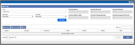 User Log Equitable Software