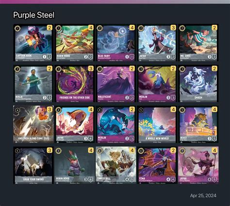Purple Steel Lorcana Deck Lorcanagg