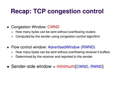 PPT Understanding TCP Congestion Control Part II Details PowerPoint Presentation ID 6476094