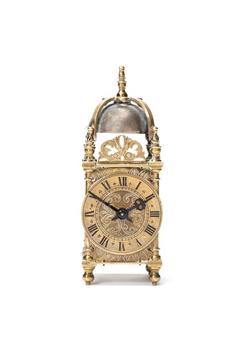 Bonhams An Early 20th Century Brass Lantern Style Timepiece