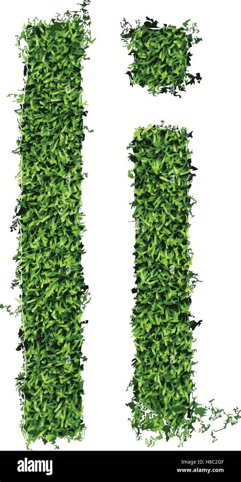 Isolated Grass Alphabet On White Background Stock Vector Image And Art