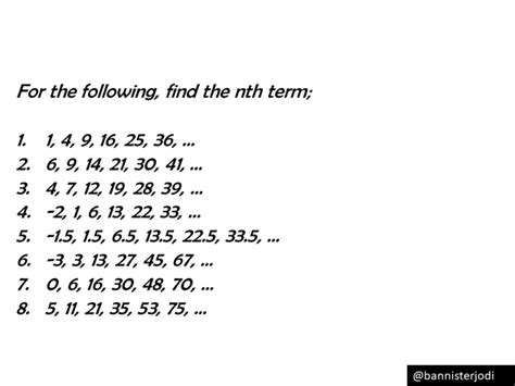 Nth Term Of A Quadratic Sequence Simple Variation Theory