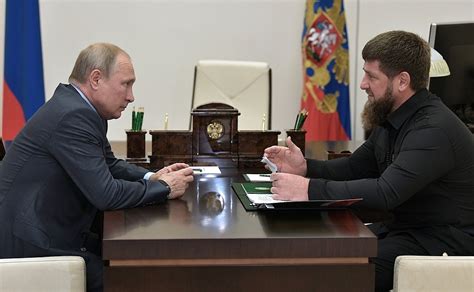 Working Meeting With Head Of Chechen Republic Ramzan Kadyrov