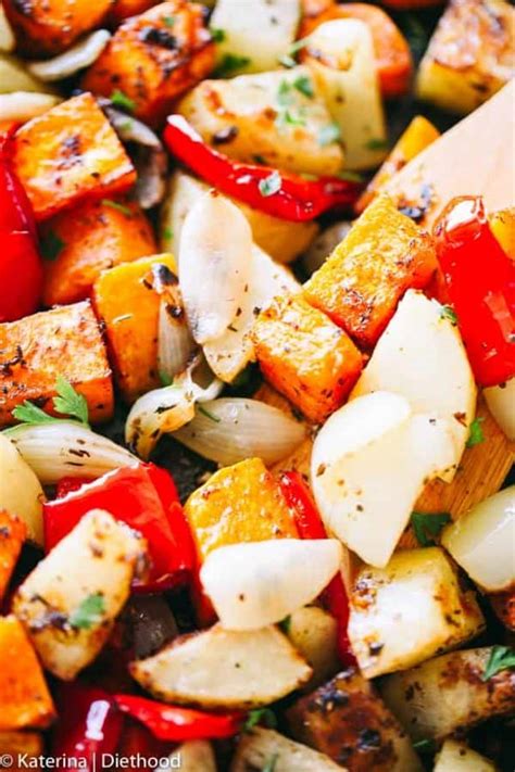 Garlic Parmesan Roasted Vegetables Vegetable Side Dish